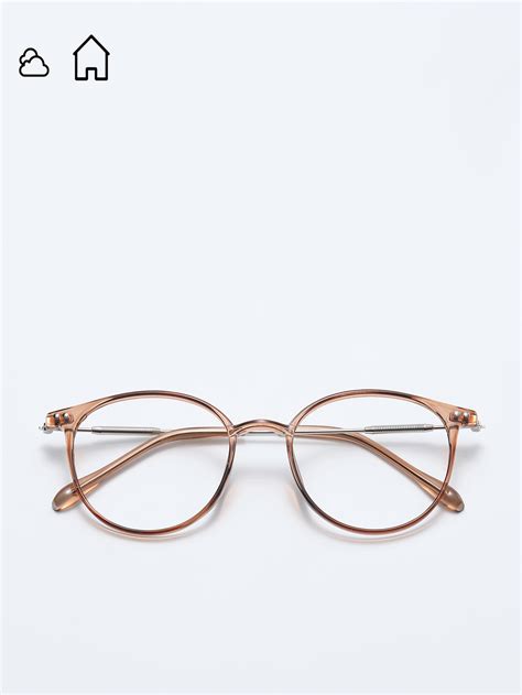 1pair Women Round Frame Photochromic Fashion Glasses Shein Uk