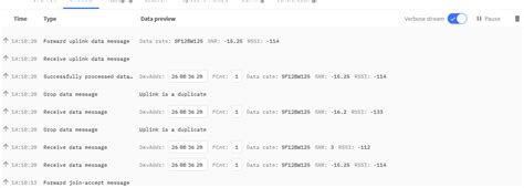 no application payload in uplink message the things network