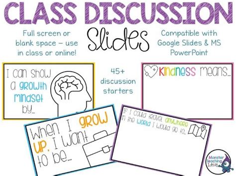 Class Discussion Slides Interactive Distance Learning Teaching Resources