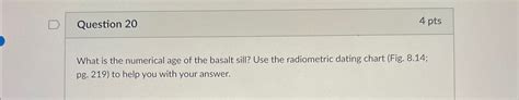 Solved Question 204 ﻿ptswhat Is The Numerical Age Of The