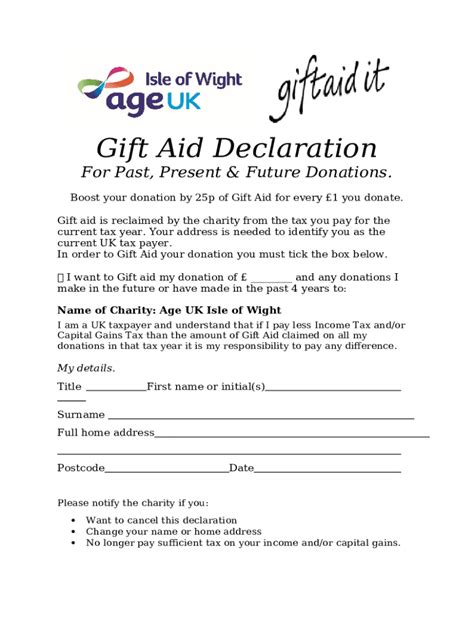 Retail T Aid Declaration Doc Template Pdffiller