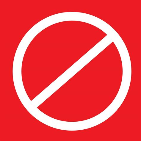 Vector Stop Sign Icon No Sign Isolated Red Warning Vector Eps 10