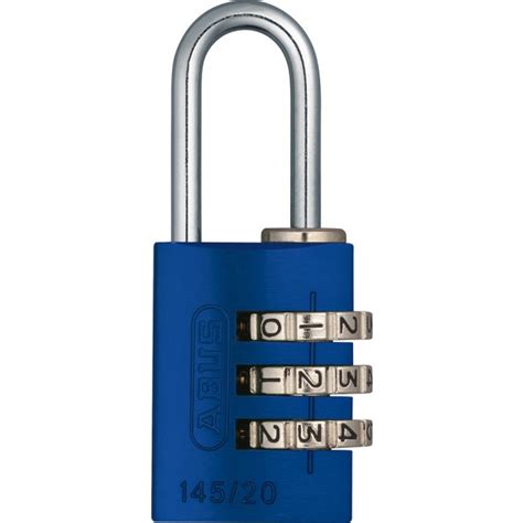 Cadena à Code Personnalisable Corps Aluminium Anodisé 145 Bleu
