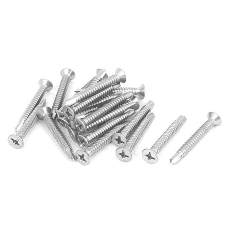 M6 3 X 50mm Countersunk Head Self Drilling Tek Screws Bolts 20 Pcs