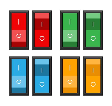 Premium Vector Vector Electric Switch With Rgb Light