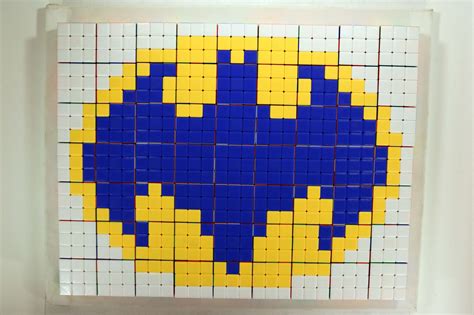 Batman Rubiks Cube Mosaic 1 Cube Pixel Art Rubiks Cube