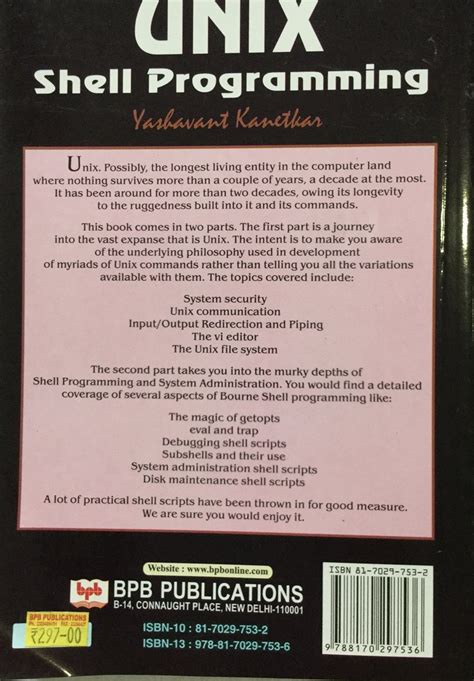Unix Shell Programming Bpb Online