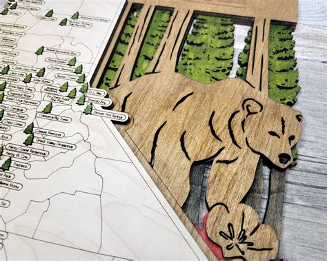 State Park Maps Made On A Glowforge Glowforge Owners Forum