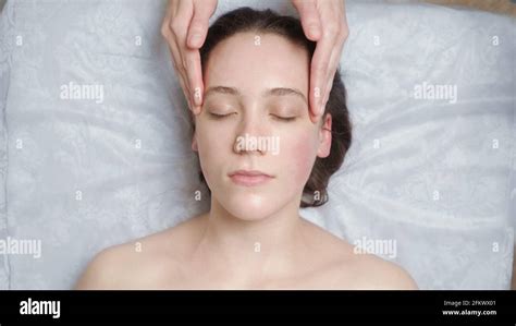 Photo Of Woman Gets A Facial Massage Stock Photo Alamy