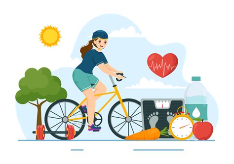 Healthy Lifestyle Illustration Healthcare And Medical Illustrations
