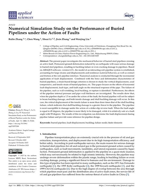 Zhang Et Al 2023 Mdpi Pdf Deformation Engineering Fault