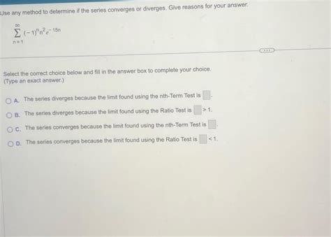 Solved Jse Any Method To Determine If The Series Converges Chegg