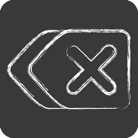 Icon Remove Related To Delete Symbol Chalk Style Simple Design