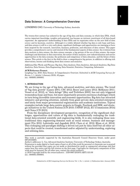 data science comprehensive overview pdf data science analytics