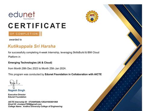 K Sri Harsha On Linkedin Ibm Ai Edunetfoundation Edunet Edtech