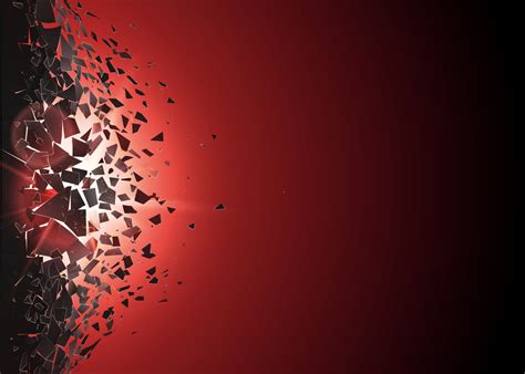 Abstract Cloud Of Pieces And Fragments After Explosion Shatter And