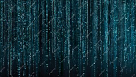 Digital Rain Of Binary Code Creates A Matrix Inspired Abstract Atmosphere Premium Ai Generated