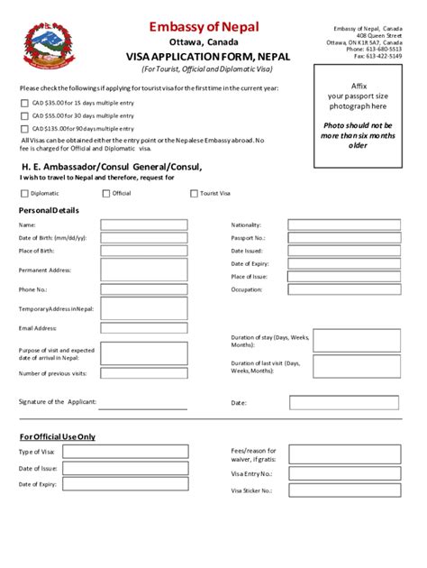 Nepal Visa For Canadian Fill Out And Sign Online Dochub