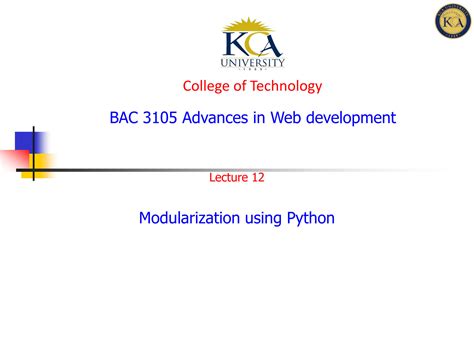 SOLUTION Lect Modularization In Python Programming Studypool