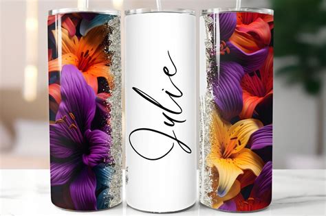 Lily Paradise 20oz Tumbler Graphic By Digital Nest Egg · Creative Fabrica