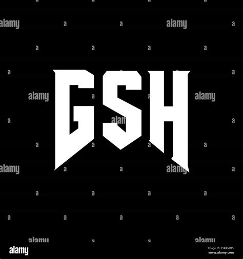 Gsh Letter Logo Design For Technology Company Gsh Logo Design Black