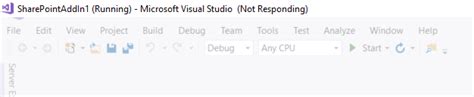 C Visual Studio Crashes When Launching Sharepoint Add In Stack