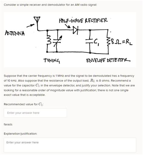 Solved Consider A Simple Receiver And Demodulator For An Am Radio