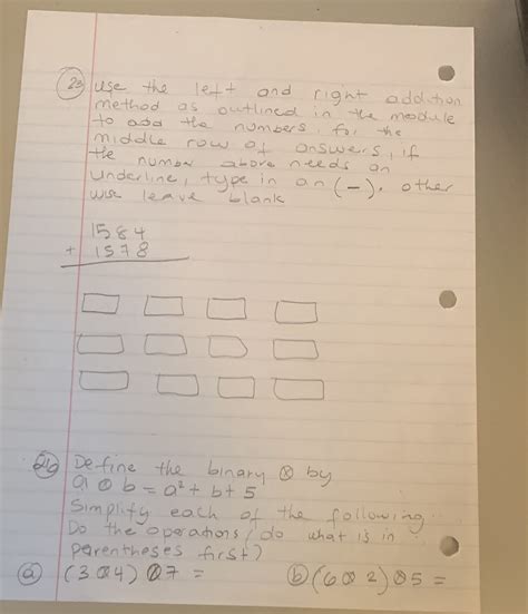 [solved] 23 use the left and right addition method as outlined in the