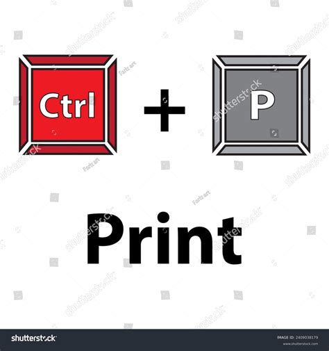 Ctrls Keyboard Shortcut Vector Illustration Hotkeys Stock Vector Royalty Free