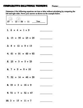Comparing Algebraic Expressions Worksheets Worksheets Library