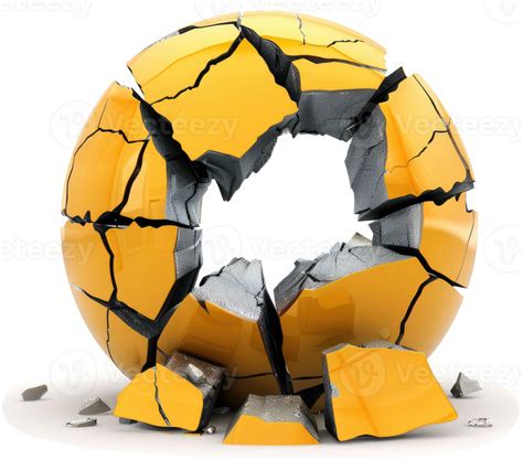 Shattered Sphere A Visual Representation Of Damage PNG