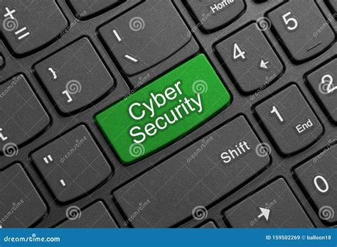 Cyber Security Button On Keyboard Stock Image Image Of Information Graphic 159502269