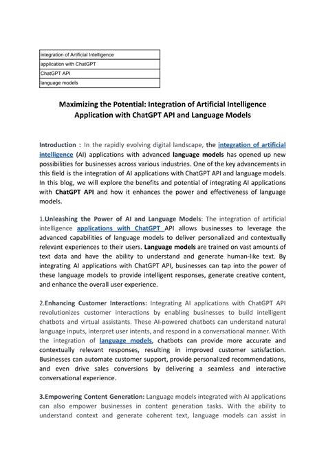 Ppt Maximizing The Potential Integration Of Artificial Intelligence Application With Chatgpt