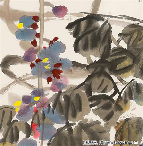 诸乐三作品 藤花春光 高清大图下载 名画油画网