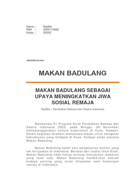 Tugar Artikel Budaya Melayu Pdf
