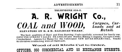 672 Ocean Str Ar Wright Advert 1898 Portland House Stories