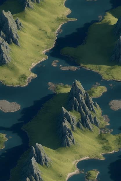 Premium Photo Seamless Terrain Map