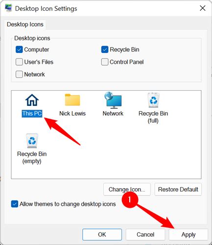 Как настроить значки ярлыки в Windows 11