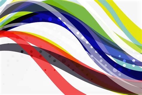Premium Vector Colorful Flowing Wave Abstract Background Vector Template Background For
