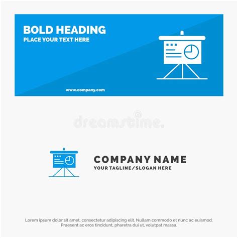 Presentation Analytics Board Business Solid Icon Website Banner And