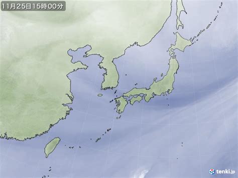 過去の気象衛星日本付近2023年11月25日 日本気象協会 Tenkijp
