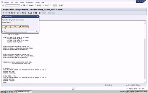 SAP ABAP Classical Report Using Radio Buttons And Call Screen YouTube