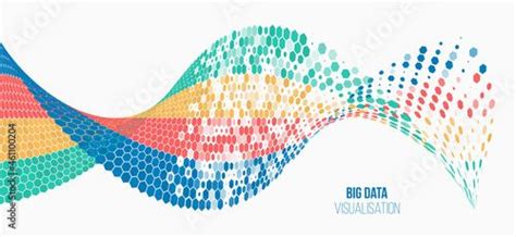 Information Analytics Concept Abstract Stream Information With Waves Array And Binary Code
