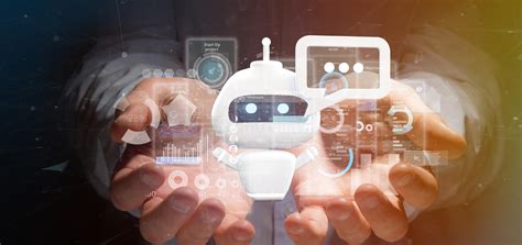 businessman holding chatbot with binary code message and data 3d
