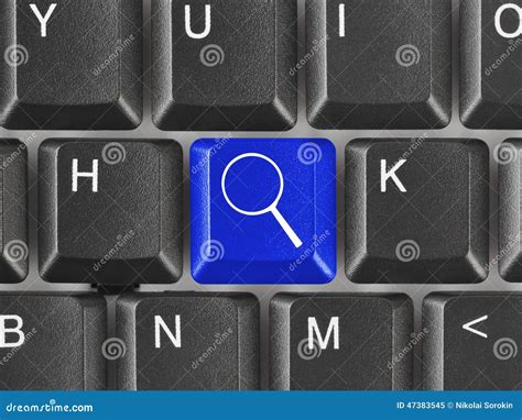 Computer Keyboard With Search Key Stock Image Image Of Hand Learn