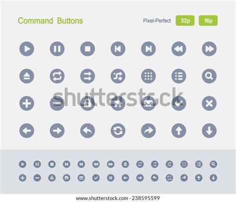 Command Buttons Granite Icon Series Simple Stock Vector Royalty Free Shutterstock