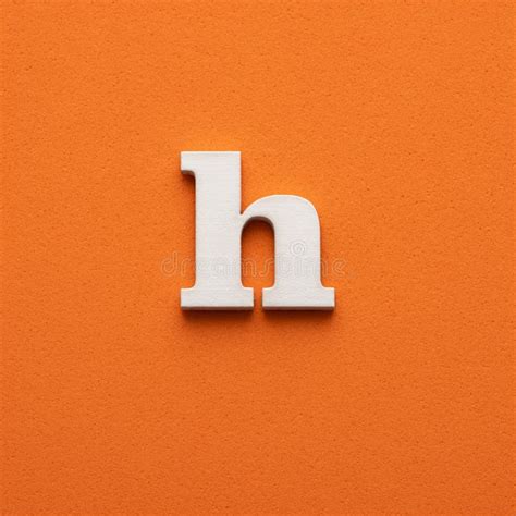 M White Lowercase Letter Background In Orange Foamy Stock Image