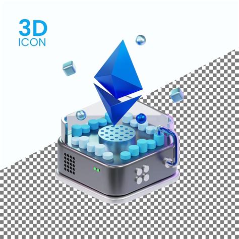 Premium Psd Ether Techy 3d Icon Render