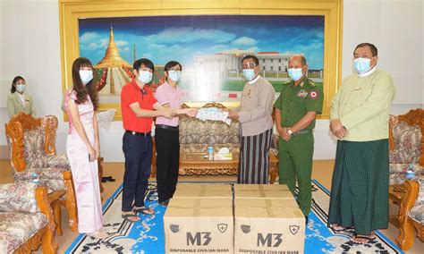 ကိုဗစ် ၁၉ ရောဂါ ကာကွယ်ရေးအတွက် နှာခေါင်းစည်းများ နေပြည်တော်ကောင်စီသို့