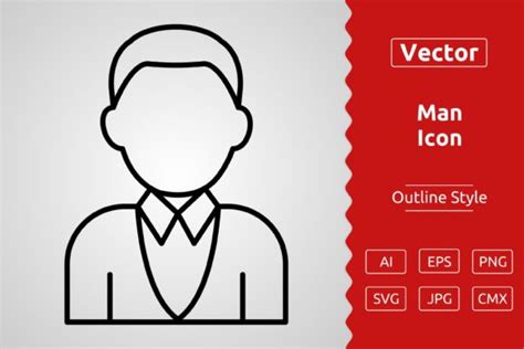 Vector Man Outline Icon Design Graphic By Muhammad Atiq · Creative Fabrica